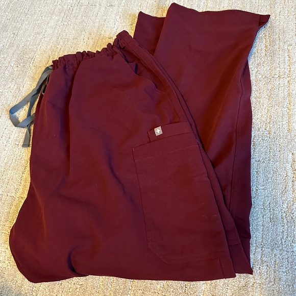 Figs | Pants & Jumpsuits | Figs Cargo Technical Collection Maroon Scrub ...